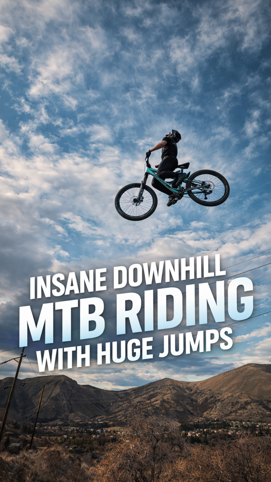 Insane downhill MTB riding with huge jumps