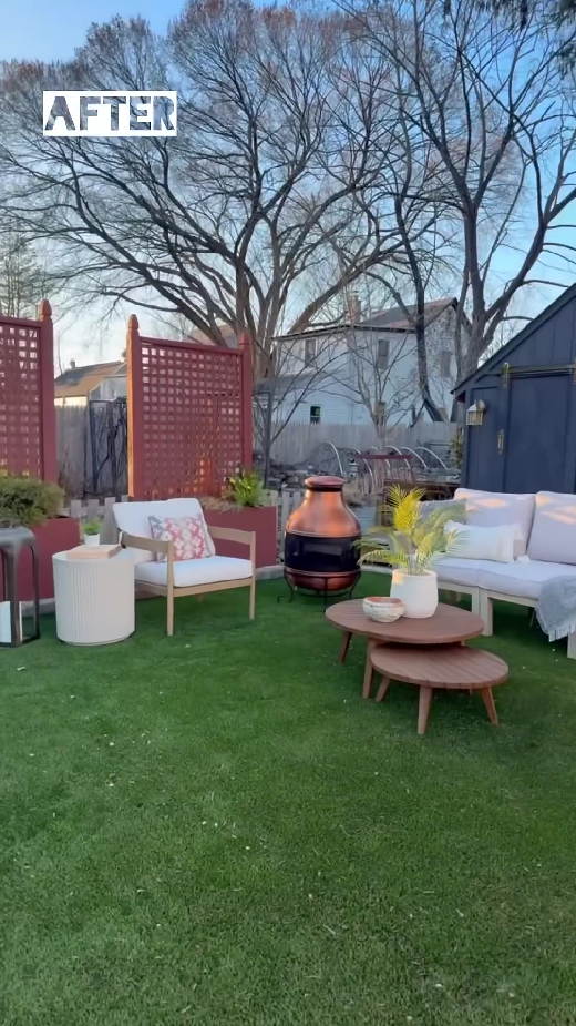Simple backyard patio transformation for cozy outdoor living