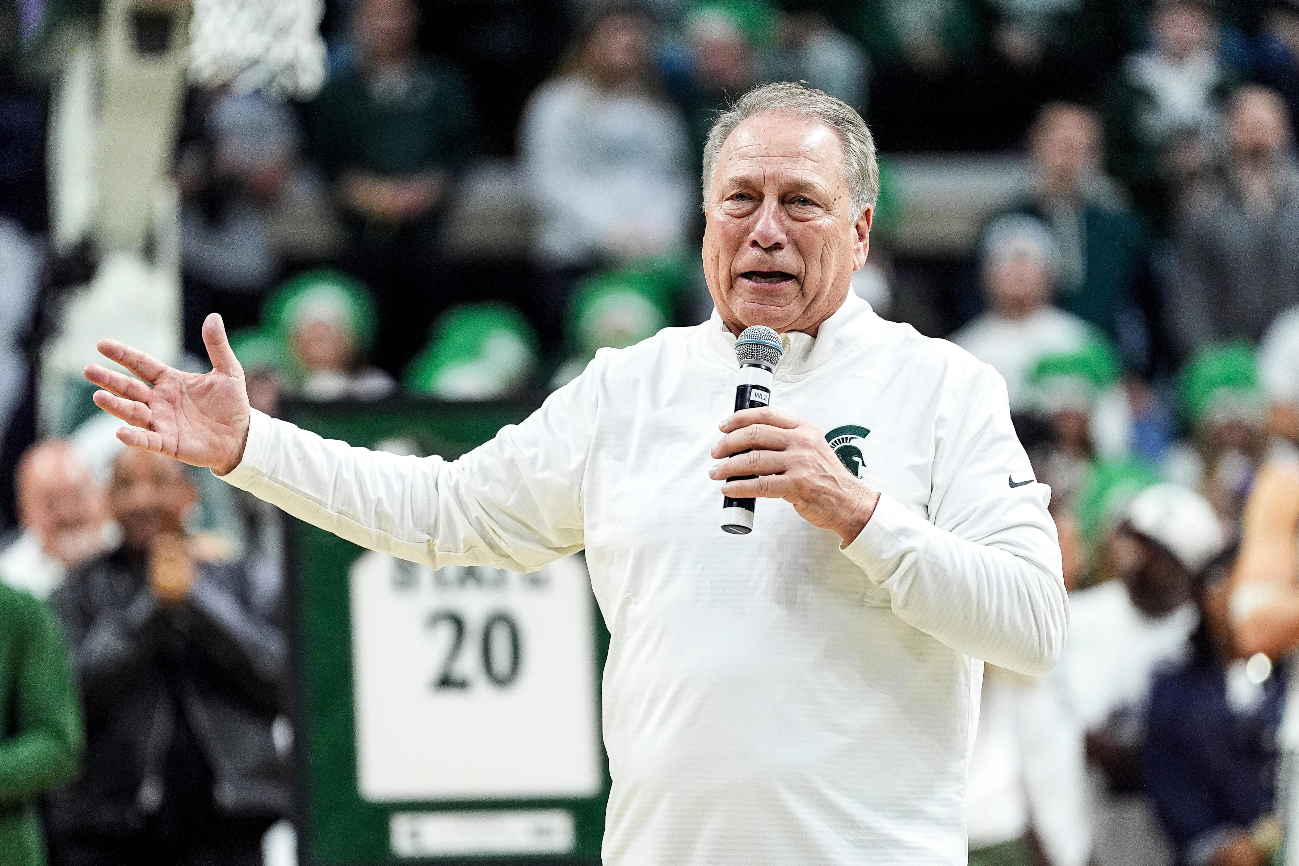 Watch Tom Izzo's courtside interview after defeating Rutgers