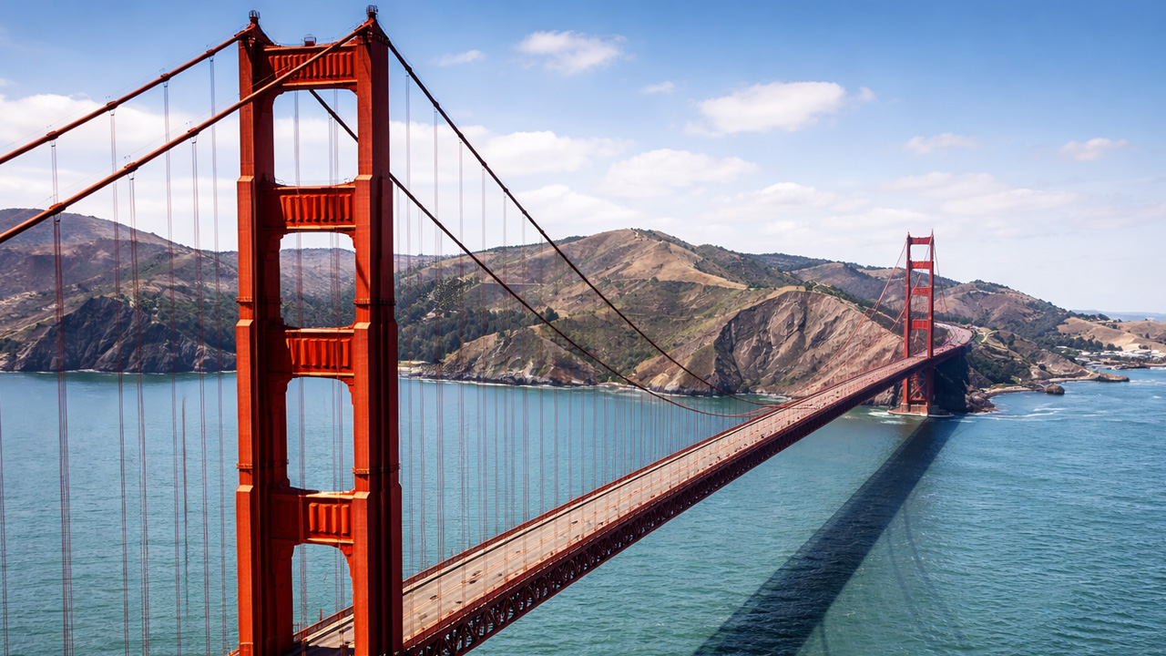 Golden Gate Bridge across San Francisco Bay