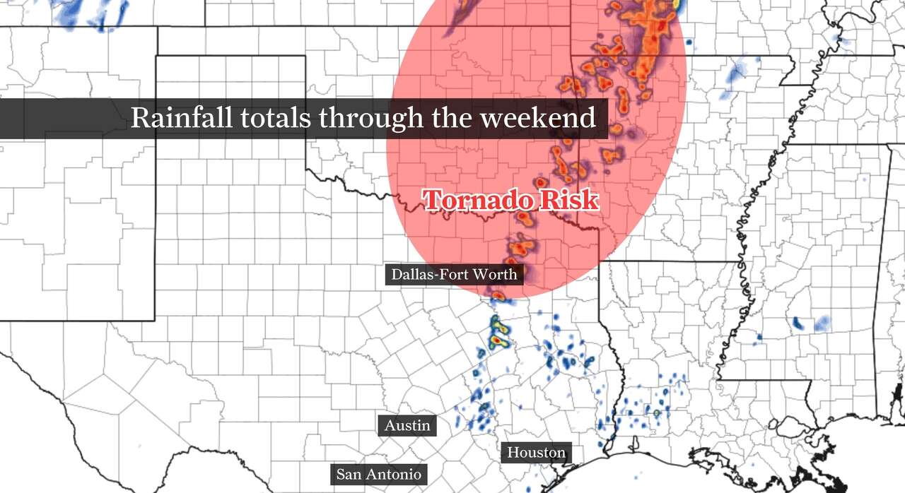 Strong tornado risk targets North Texas on Friday. Here's when Houston ...