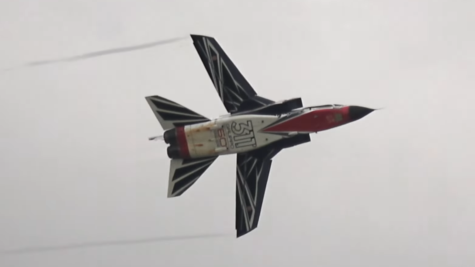 Watch the tornado jet tear past in a blazing swept-wing flyby