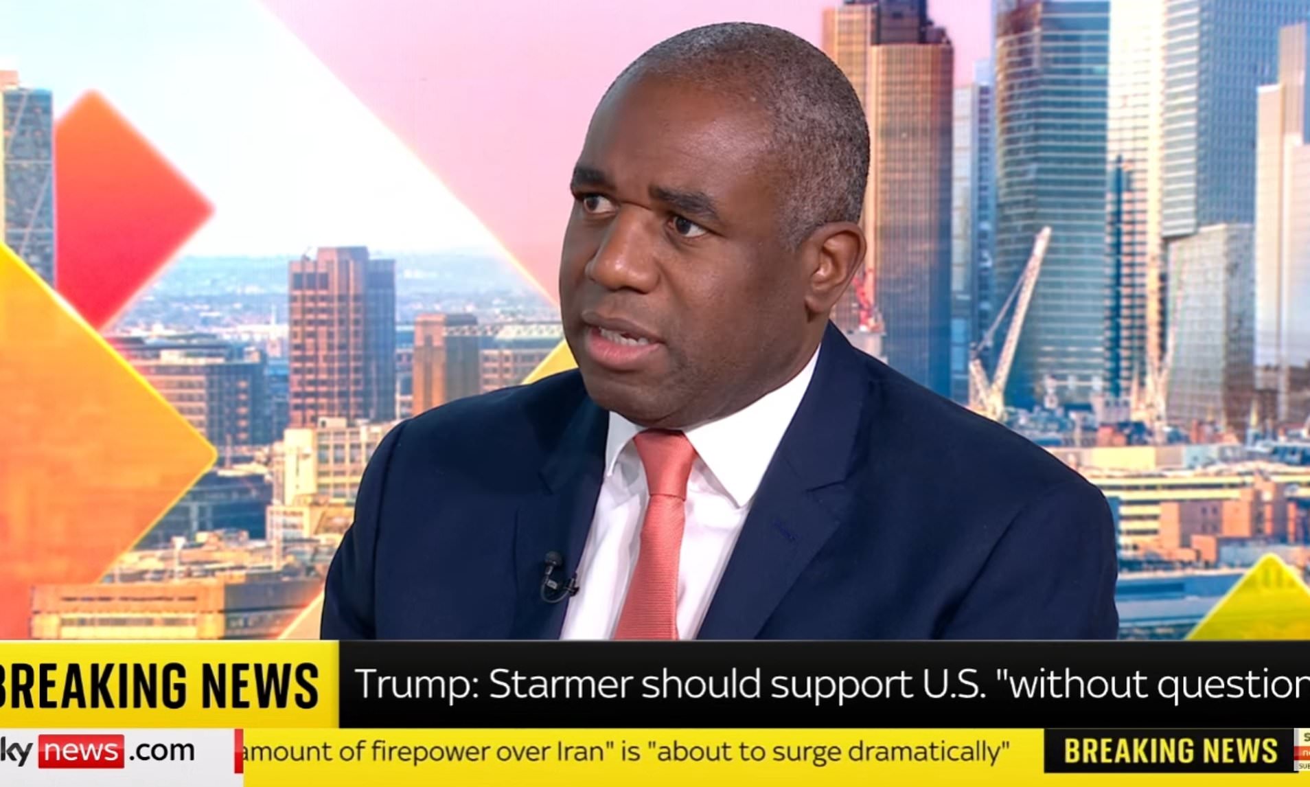 Lammy dodges on whether cabinet was split over joining Trump's Iran ...