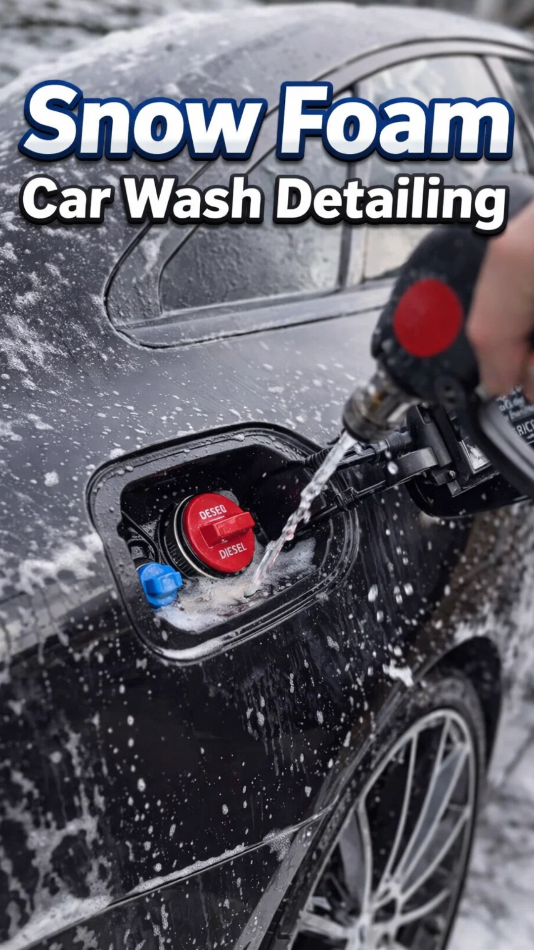 Snow foam car wash and Porsche Turbo S detailing