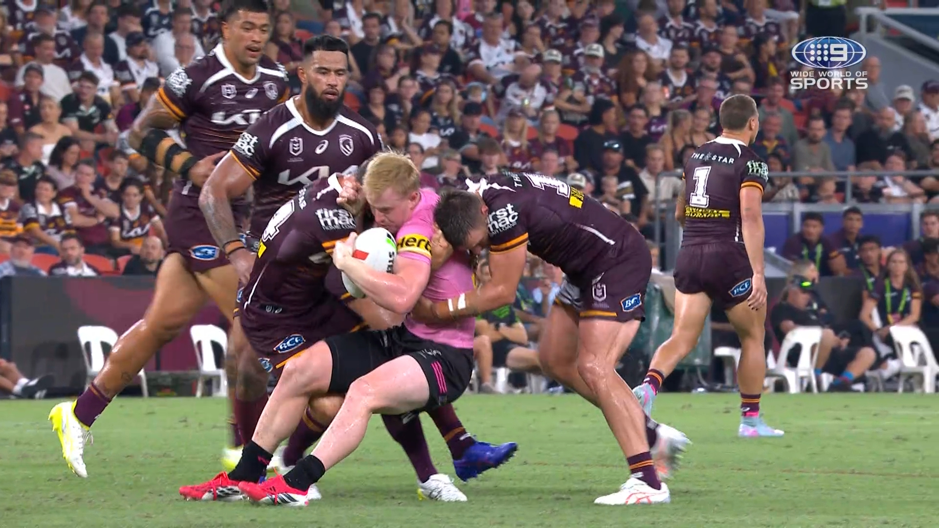 Filthy Broncos fans break out in chant over baffling Bunker call