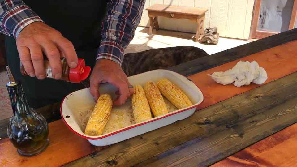 Cowboy grilled Mexican street corn