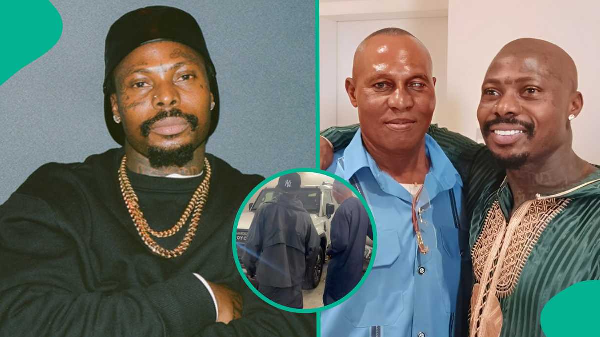 Viral video shows Asake surprising his father with brand new Toyota Prado