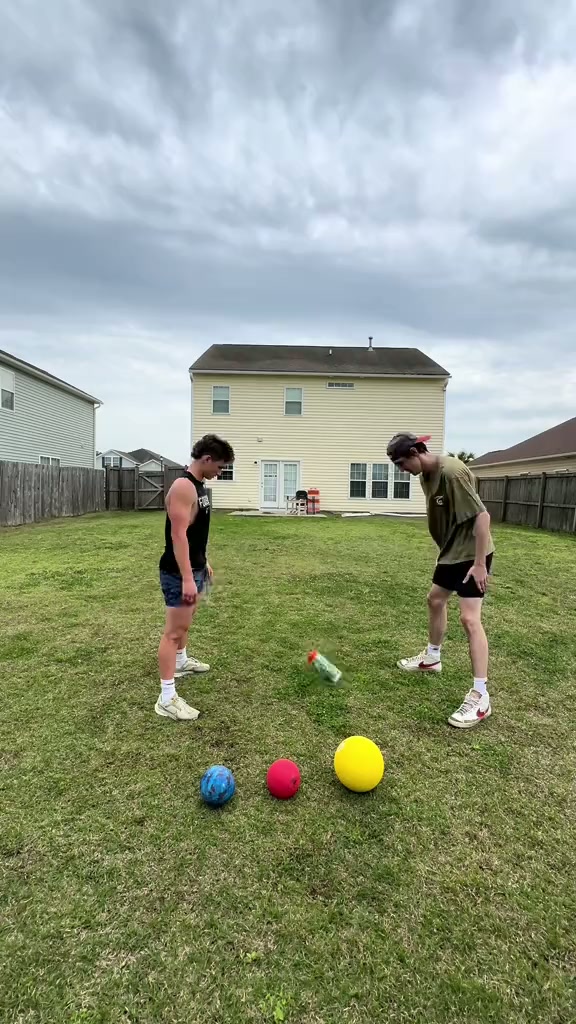 Backyard spin bottle dodgeball challenge ends in chaos
