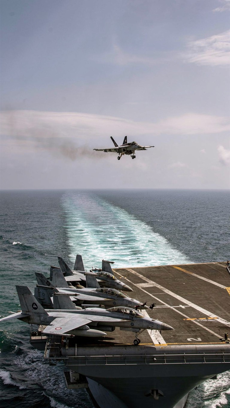 Carrier launch footage shows strike mission underway
