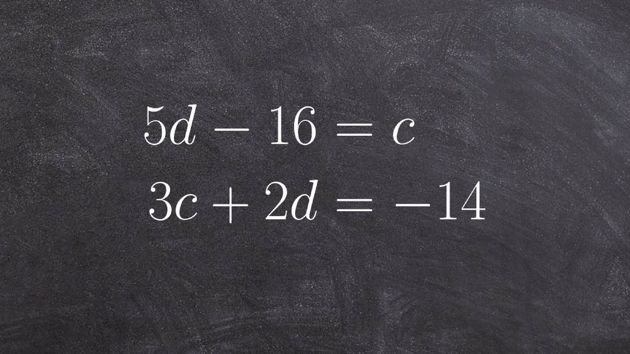 Learn how to solve a system of equations by substitution