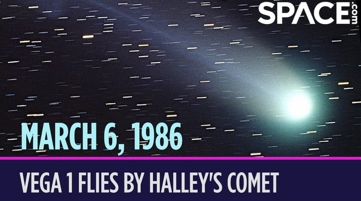 OTD in space – March 6: Vega 1 flies by Halley's Comet