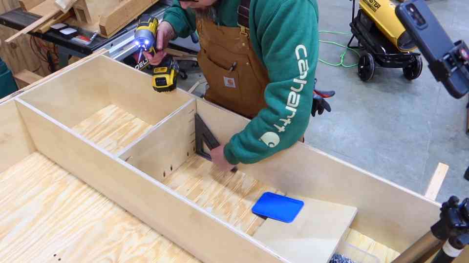 DIY mudroom locker and bench (locker build). Full build with cut list!