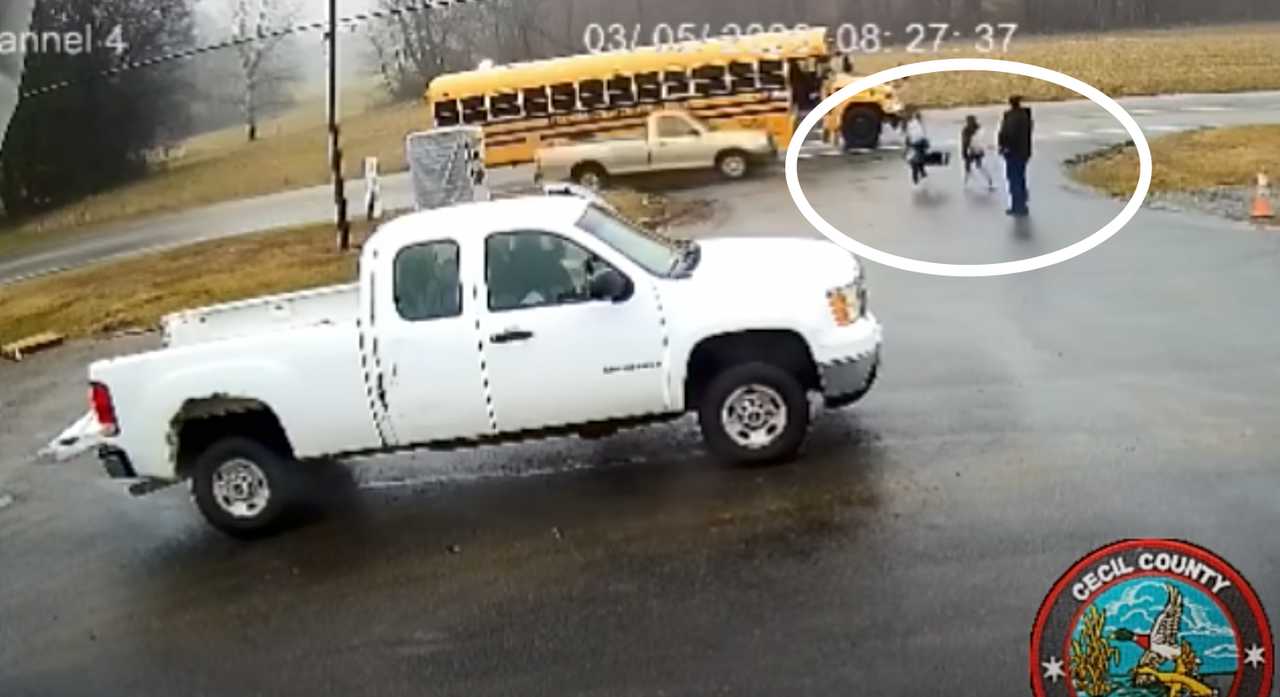 Watch: Gold pickup blows past stopped school bus as children approach ...