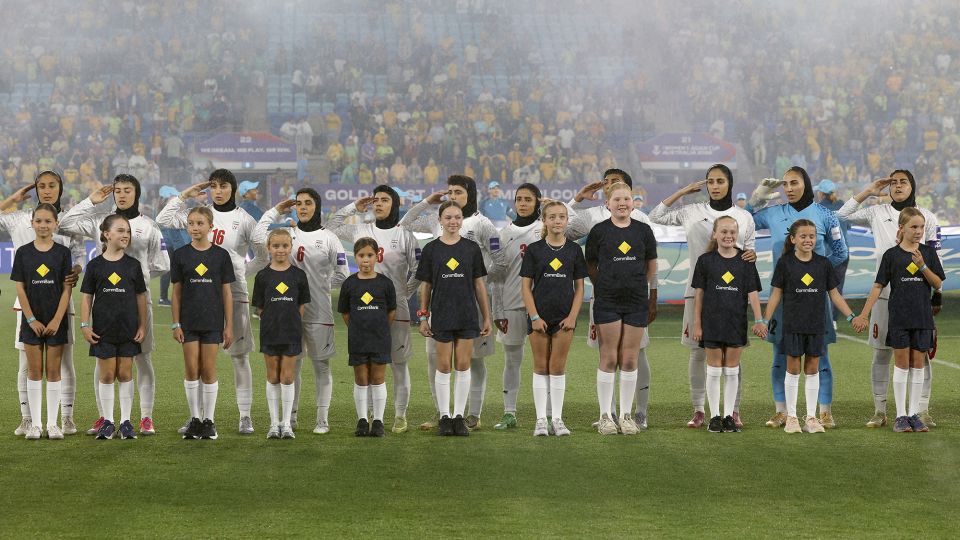 Iranian women’s soccer team forced to sing national anthem ahead of ...