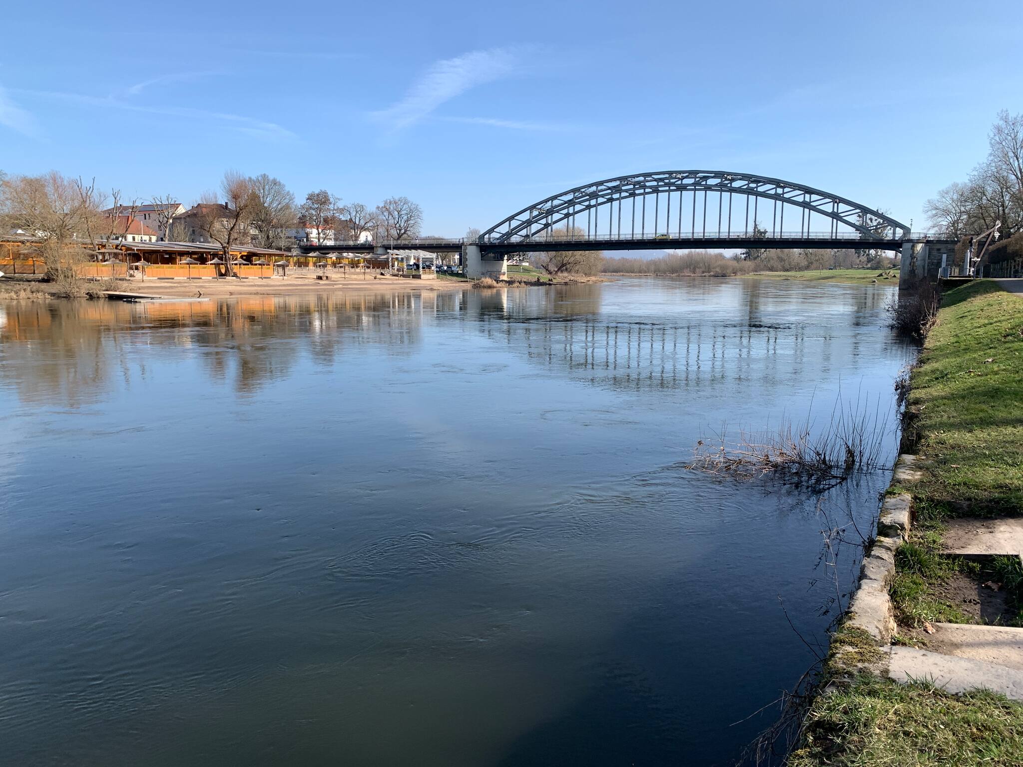 Schone Wasserstand Weser Bremen Bild