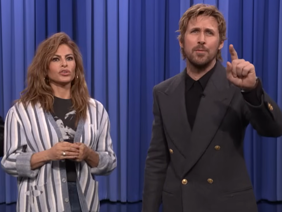 Eva Mendes and Ryan Gosling make first TV appearance together in a decade