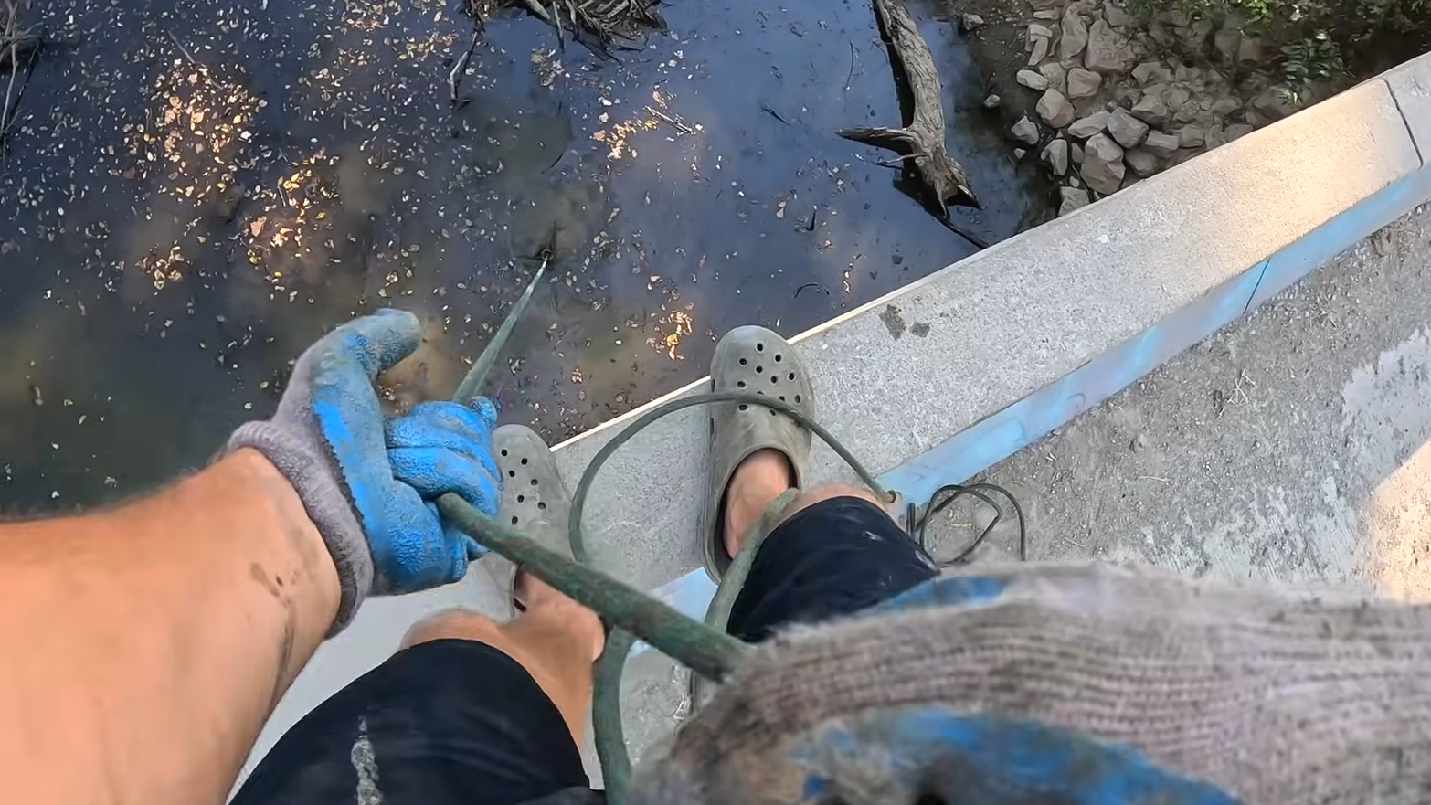 Watch what happens when we magnet fish this bridge - 5 guns appear