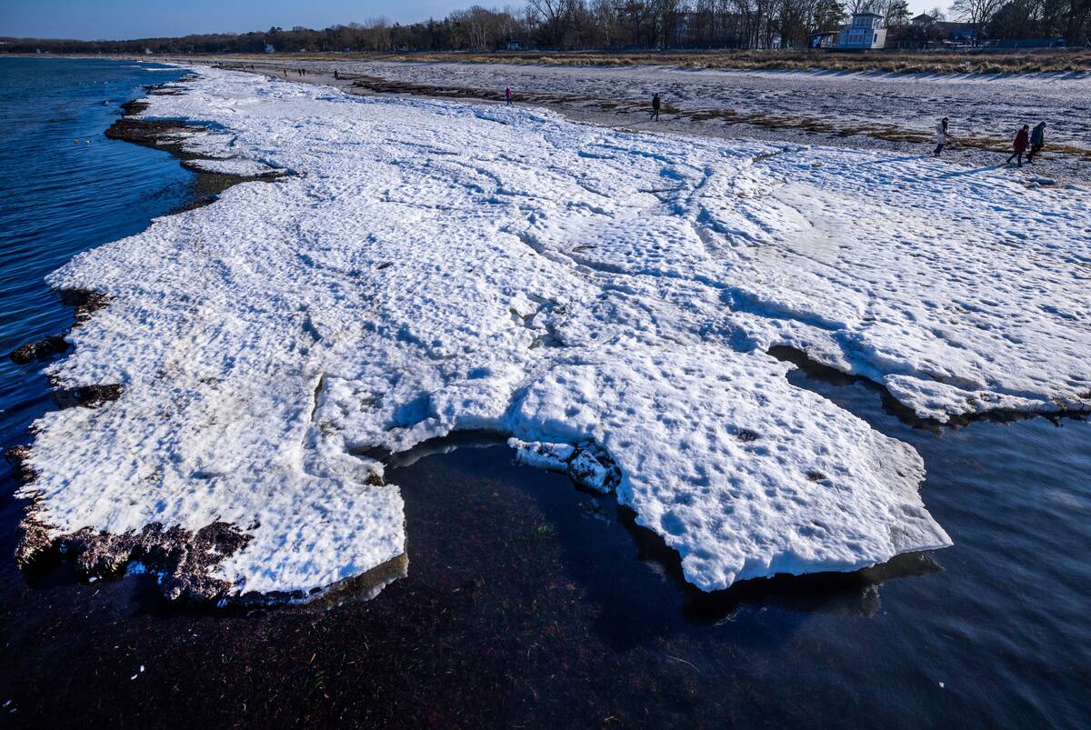 Oceans forming surreal ice shapes in winter