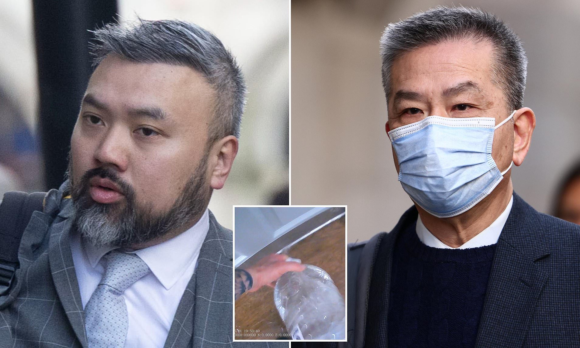 Moment Chinese spies in UK 'pour water under kidnap target's door in ...
