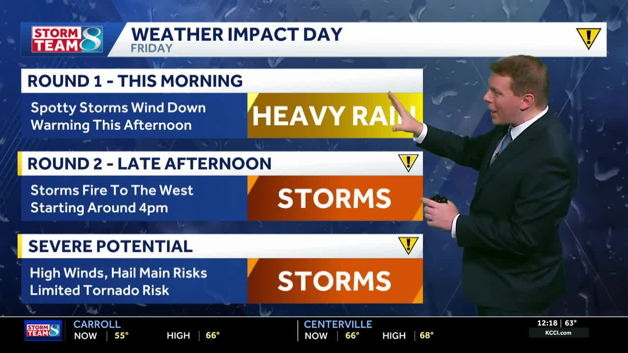 Iowa weather: Chances for severe storms build through warm, humid ...