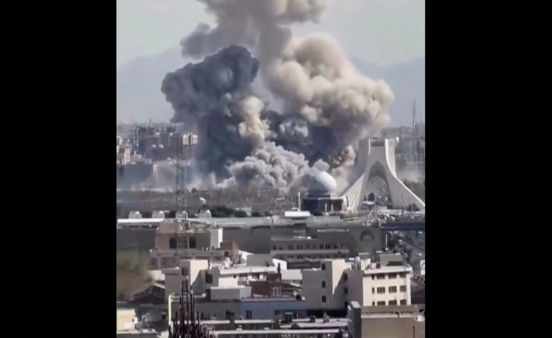 Video shows explosions near Tehran’s Azadi Tower