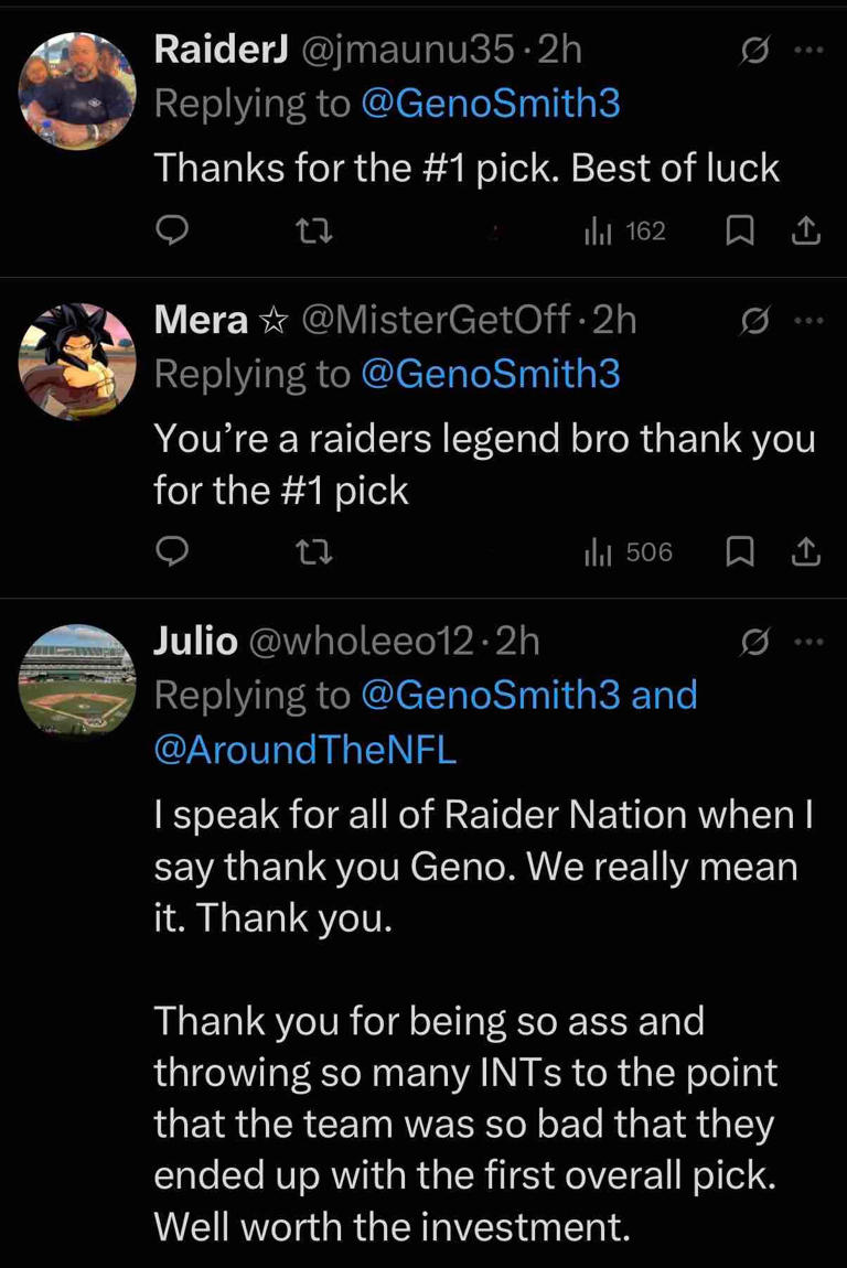 Geno Smith thanks Lord for Raiders release and fans had perfect response