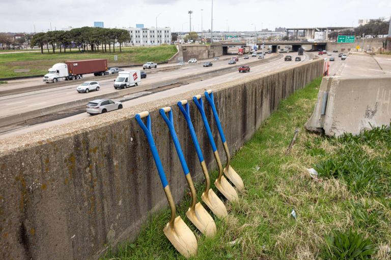 State, city officials hold groundbreaking for I-30 Canyon project
