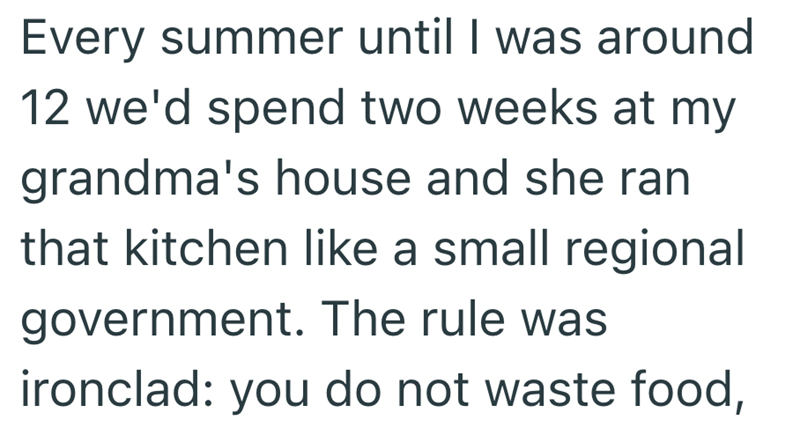 9-year-old picky eater finds loophole in grandmother's strict dinner policy