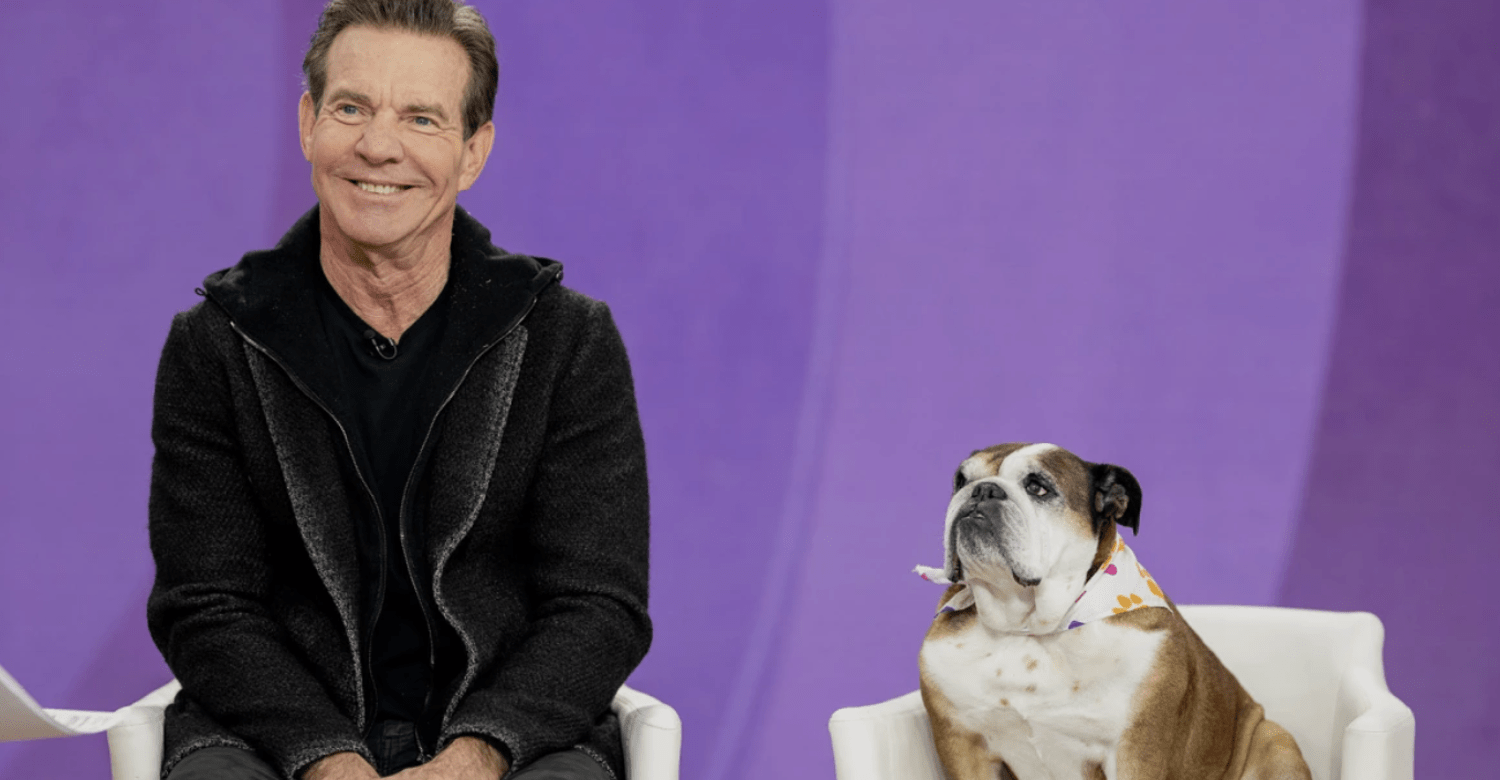 Dennis Quaid's dog Peaches steals the spotlight during TODAY interview