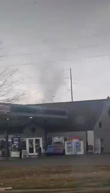 'It's roof just blew off!' Possible tornado strikes Menards store