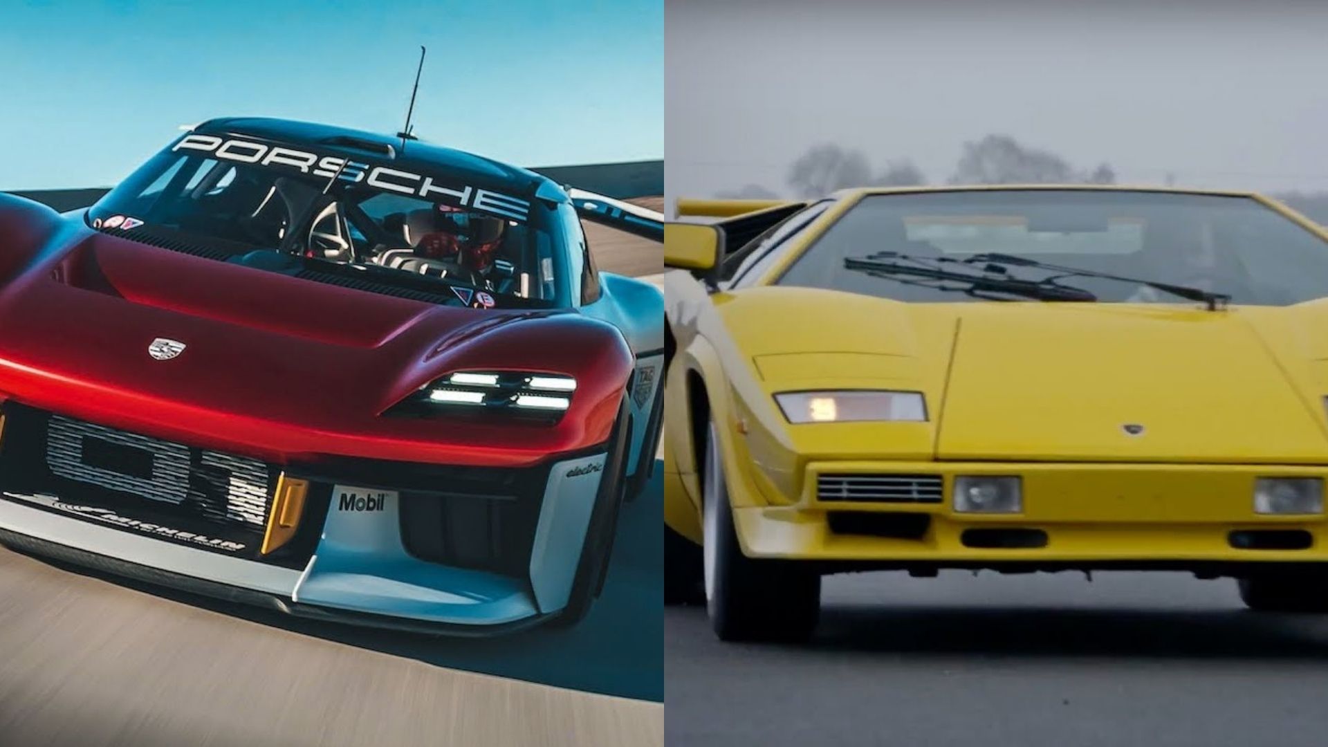 Porsche Mission R v/s Lamborghini Countach LP 400 S