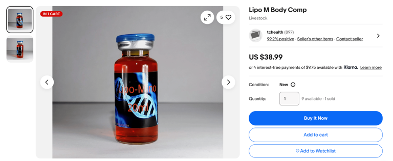 Ebay is selling a cornucopia of Russian peptides