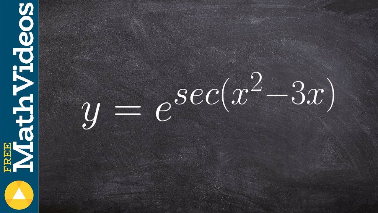 Exponential double chain rule trig derivative