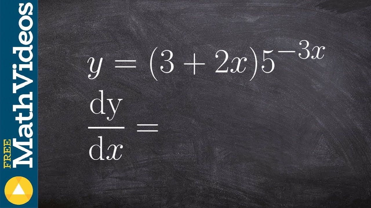 How to find the derivative with exponential functions base 5