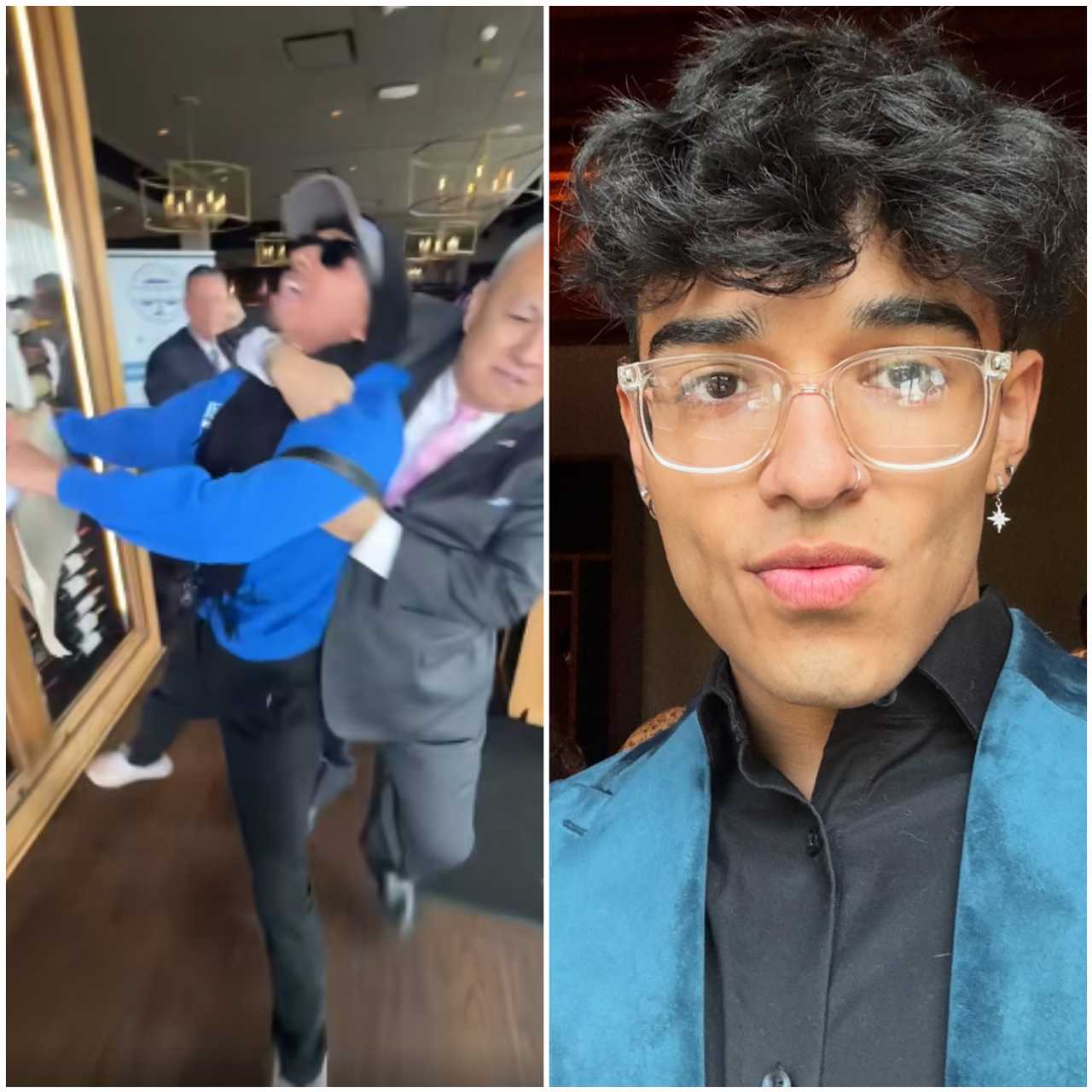 Islip Forward's Joshua Chan dragged from event on video