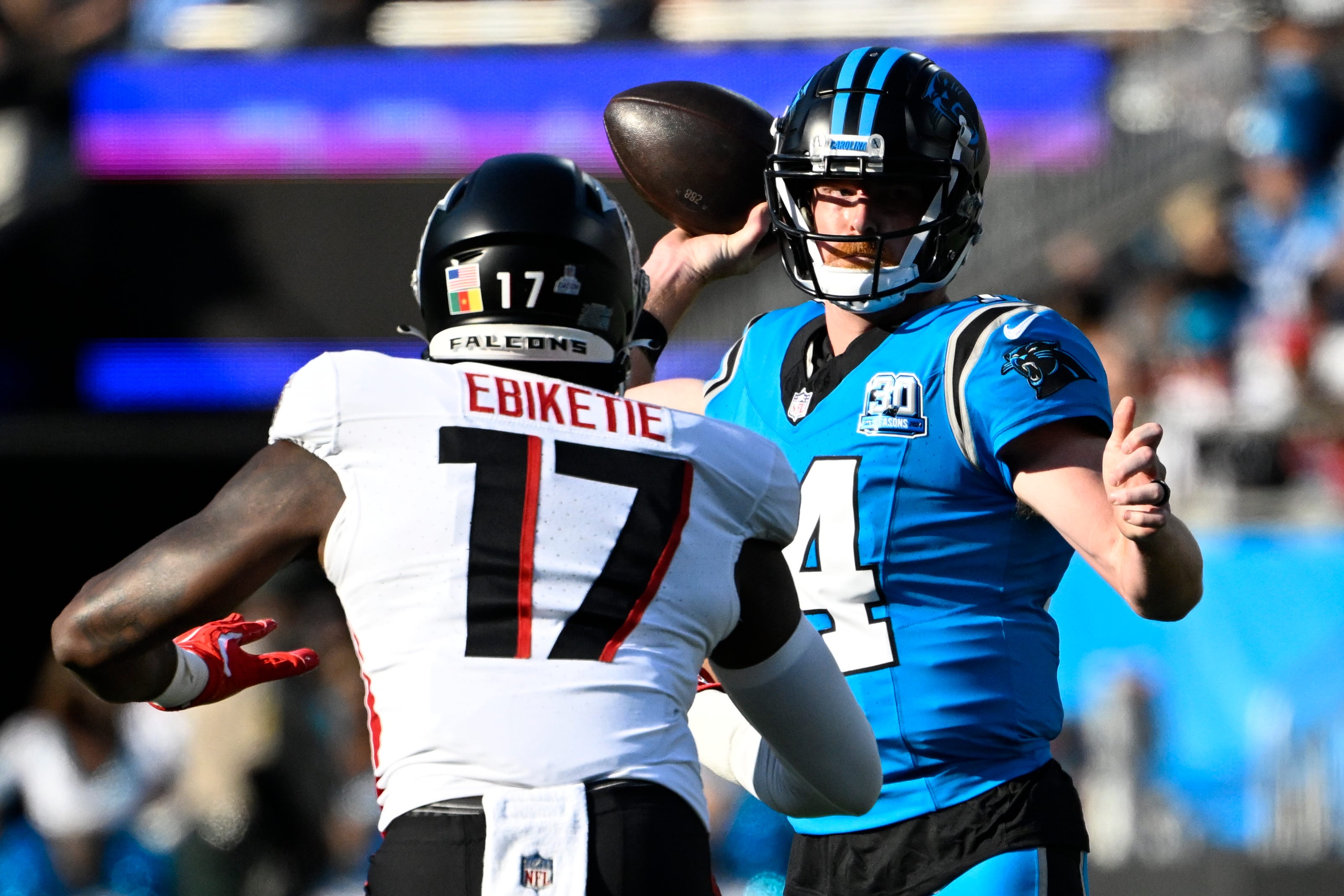 Falcons edge rusher shuts down rumor about signing with Panthers
