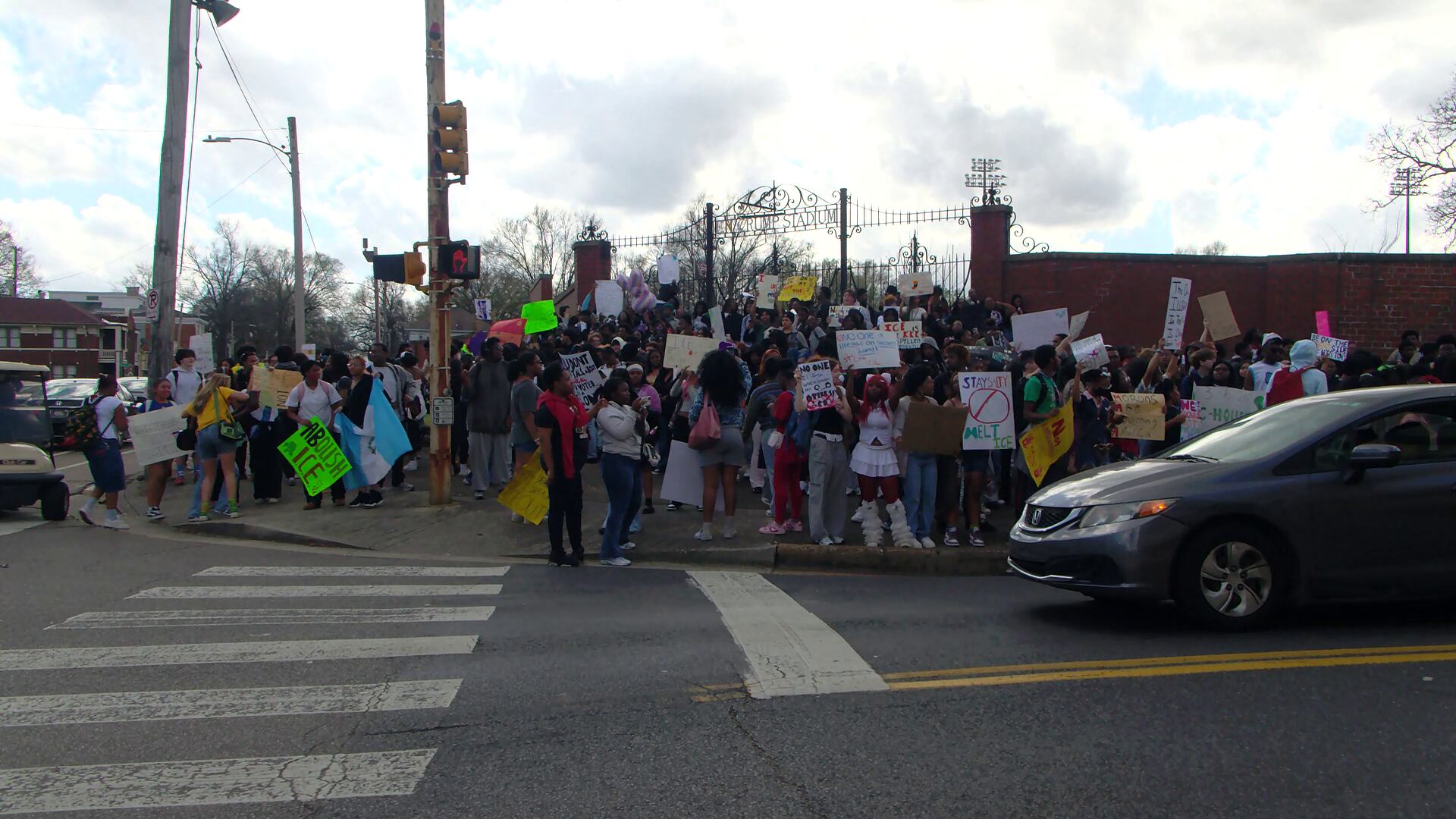 Central High students walk out in protest of ICE