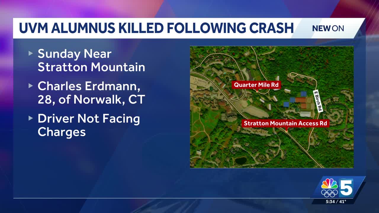 UVM alumnus Charlie Erdmann killed following crash near Stratton ...