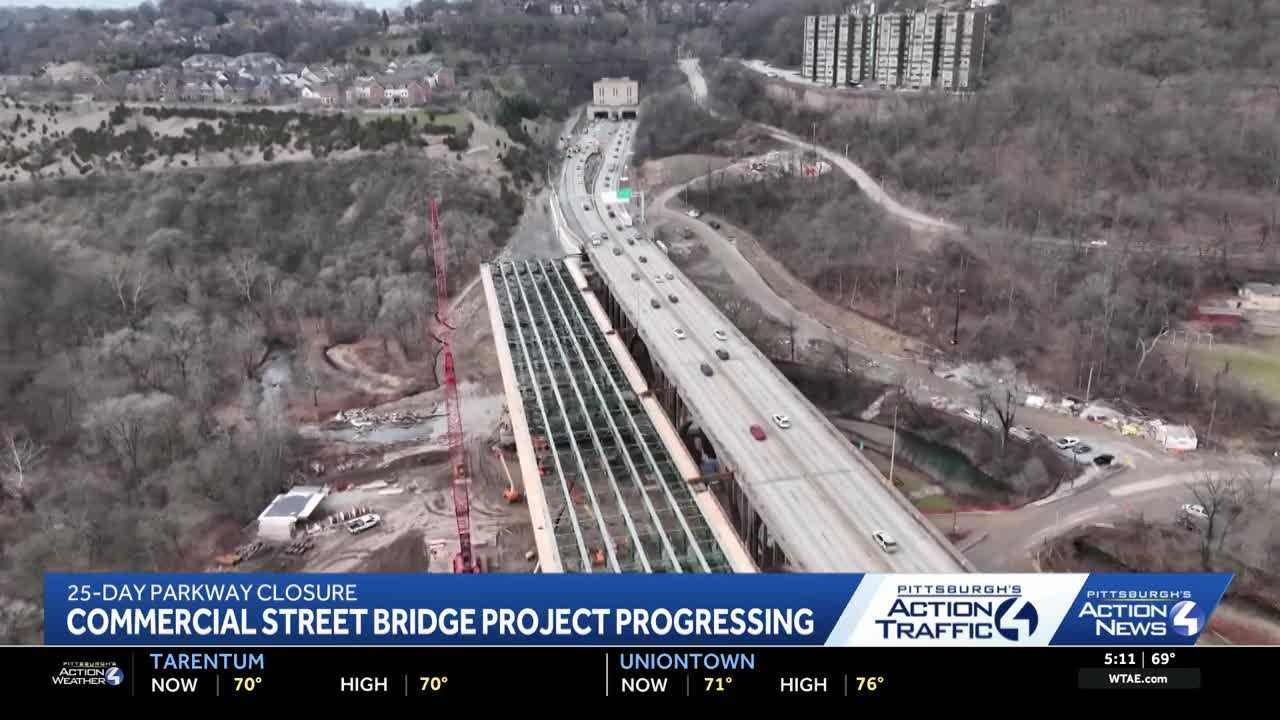 Bridge replacement project to close Parkway East for 25 days, PennDOT says