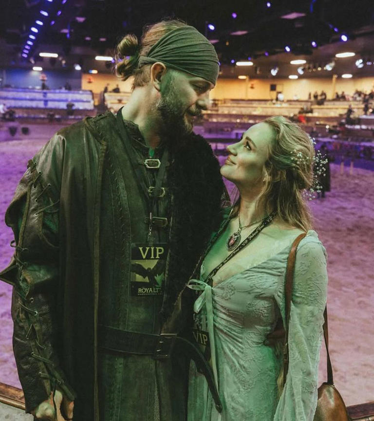 Hunter King marries Chris Copier at Medieval Times on Valentine's Day