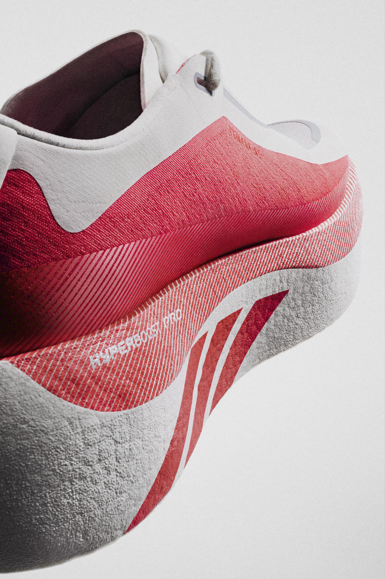 The Adidas Hyperboost Edge running shoe releases this month