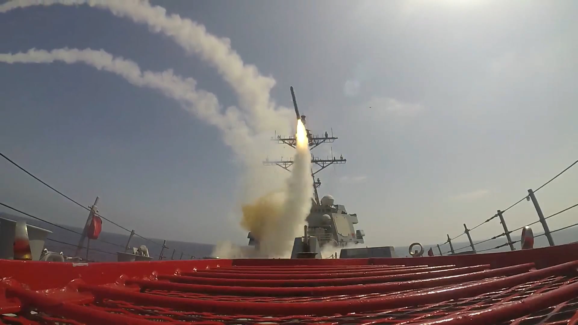 American destroyers fire missiles relentlessly over Iran