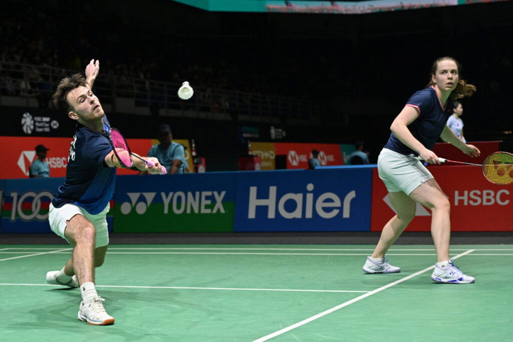 Frustration shows as badminton star falls to defending mixed doubles ...