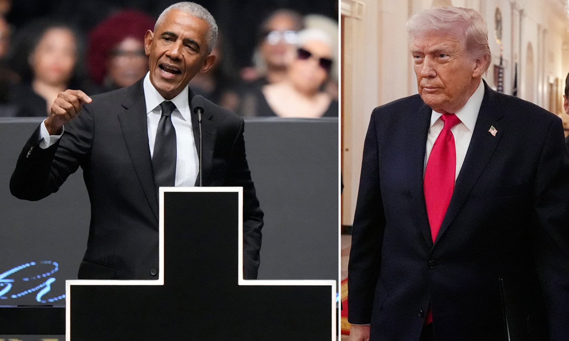 Obama launches ferocious attack on Trump as he breaks down in tears at ...