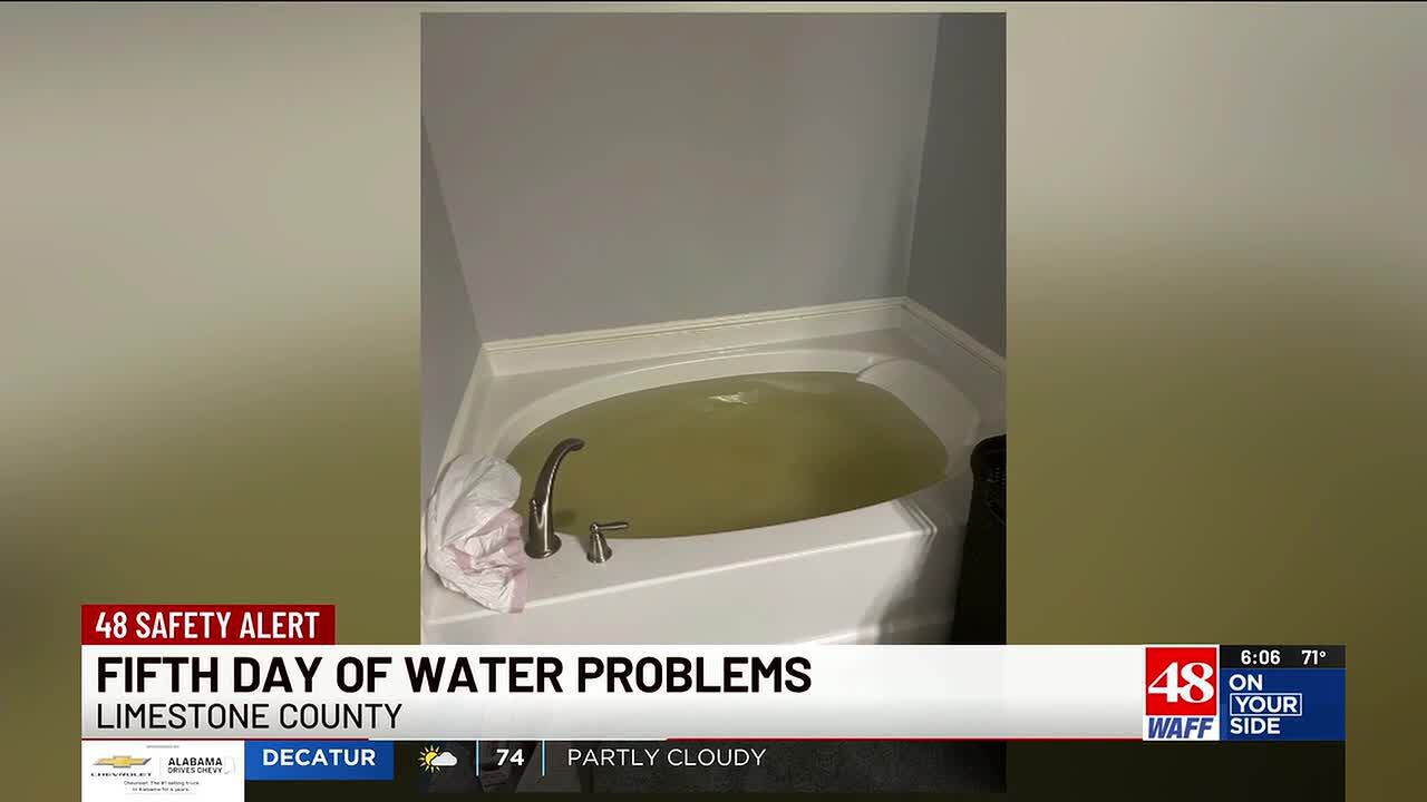 Limestone County residents enter fifth day of dirty tap water