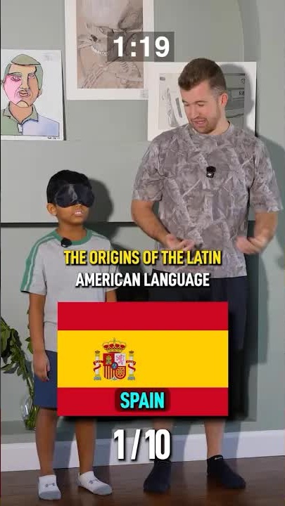 Blindfolded kid names 10 countries!