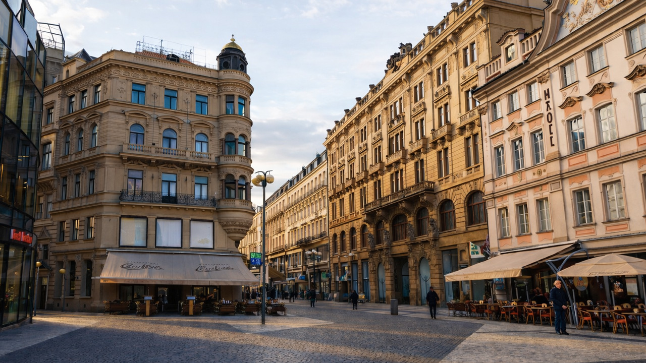 Le centre-ville de Prague étonnamment paisible
