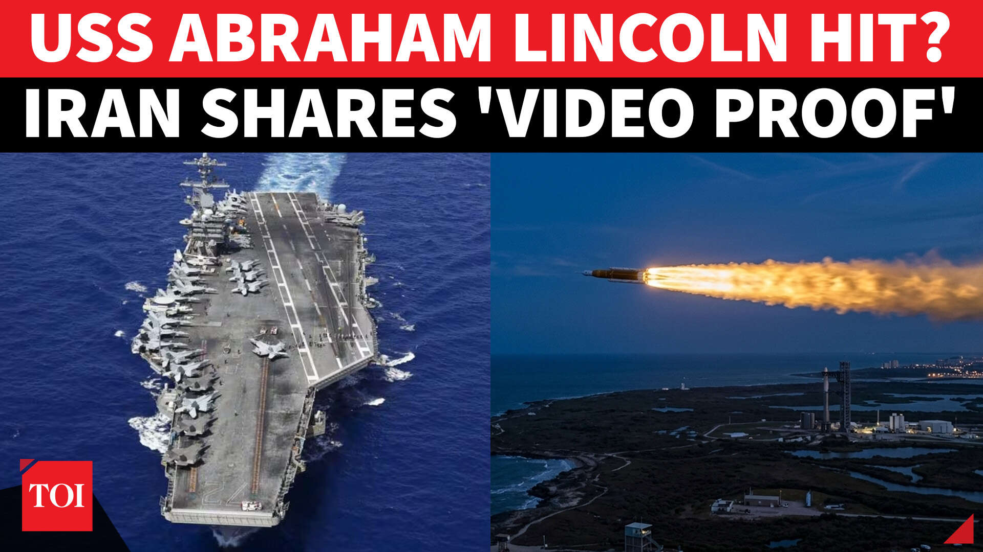 Iran claims its anti-ship missile bombarded US aircraft carrier ...