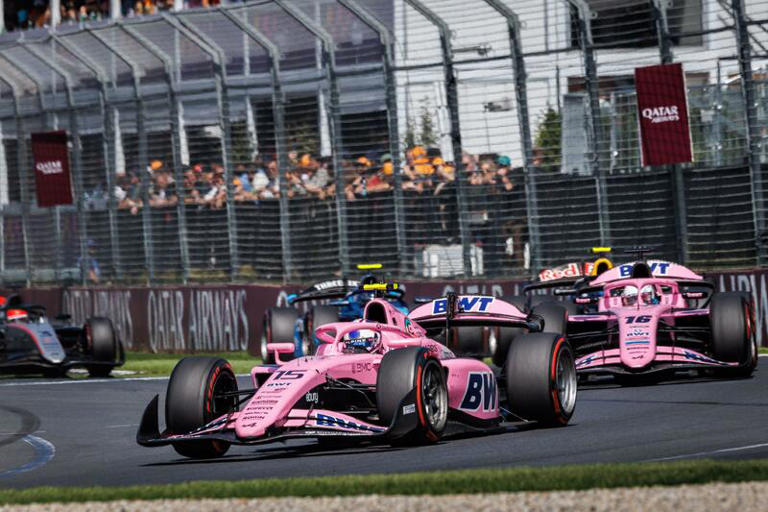 Alex Dunne makes late surge to finish third in F2 sprint race in Australia