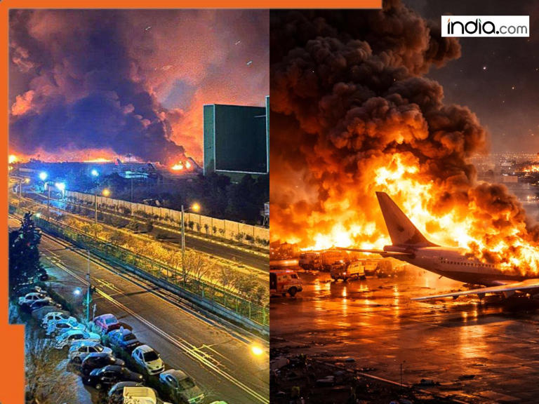 Tehran's Mehrabad Airport erupts in flames after Israeli strike ...